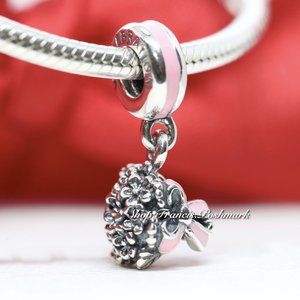Pandora | Jewelry | Pandora Sterling Silver Pink Flower Bouquet Dangle ...